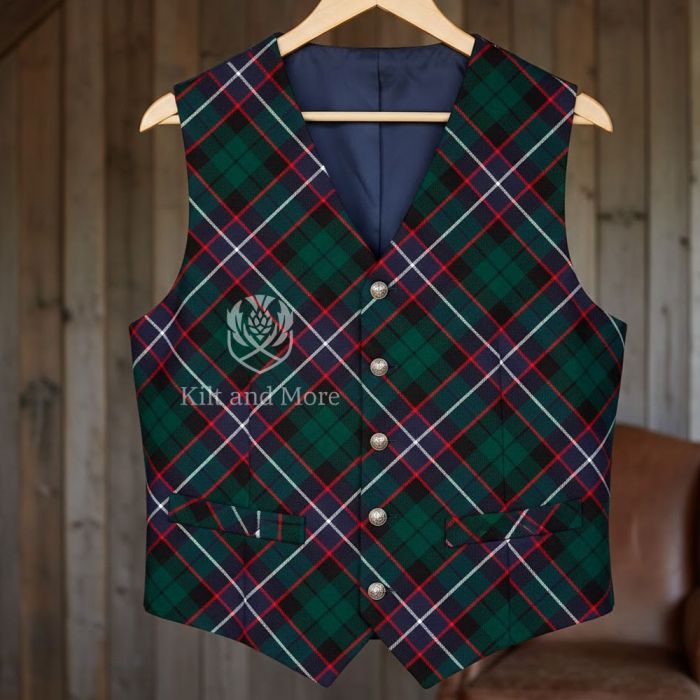 5 button Scottish National Tartan Vest